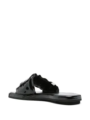 Premiata Patent Leather Slides - Black