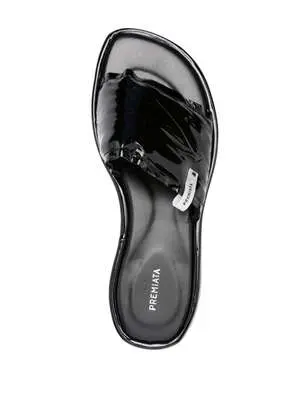 Premiata Patent Leather Slides - Black