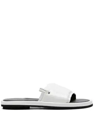 Premiata Patent Leather Slides - White