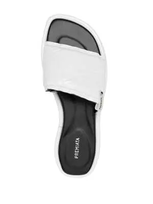 Premiata Patent Leather Slides - White