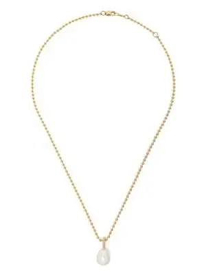 Mizuki 14kt Pearl And Diamond Necklace - Gold