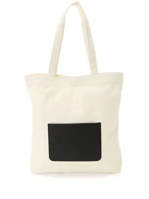 AGNES B. Logo-appliqué Canvas Tote Bag
