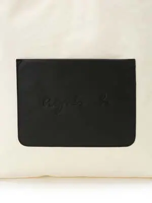 AGNES B. Logo-appliqué Canvas Tote Bag