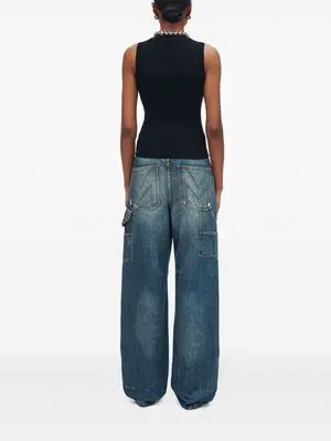 Marc Jacobs Ribbed-knit Merino Wool Top - Black