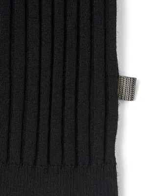 Marc Jacobs Ribbed-knit Merino Wool Top - Black