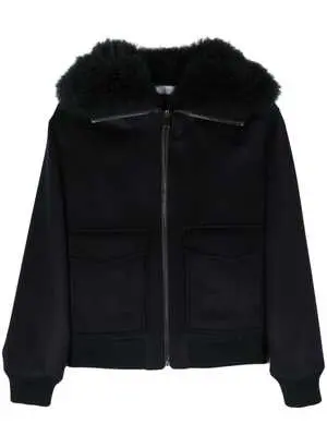 LISKA Cashmere Bomber Jacket - Blue