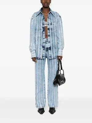 Giuseppe Di Morabito Crystal-embellished Straight Jeans