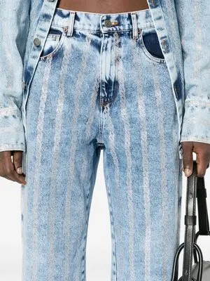 Giuseppe Di Morabito Crystal-embellished Straight Jeans