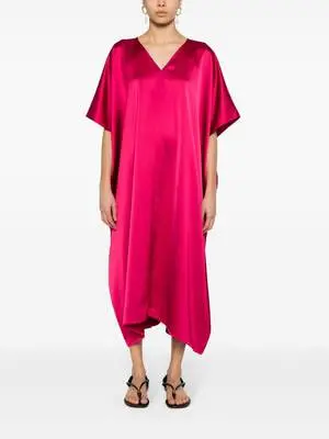 BLANCA VITA Satin Shift Midi Dress