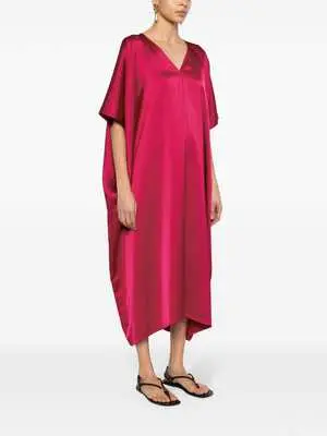 BLANCA VITA Satin Shift Midi Dress