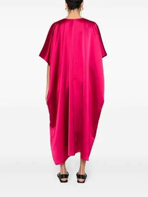 BLANCA VITA Satin Shift Midi Dress