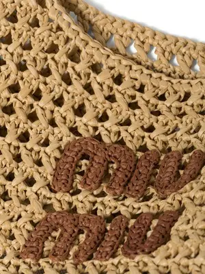 Miu Miu Raffia Tote Bag