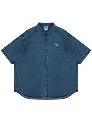 AAPE BY *A BATHING APE Logo-applique Denim Shirt
