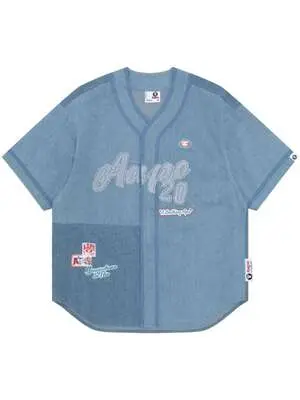 A BATHING APE Aape * Logo-appliqué Denim Shirt