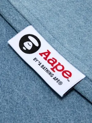 A BATHING APE Aape * Logo-appliqué Denim Shirt