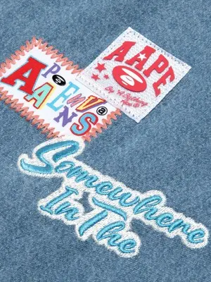 A BATHING APE Aape * Logo-appliqué Denim Shirt
