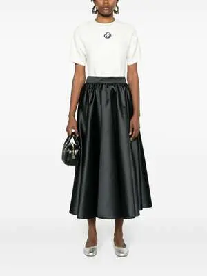 PATOU Volume Satin Midi Skirt