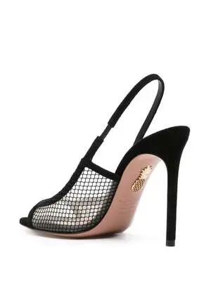 AQUAZZURA Mesh-panelling Suede Sandals