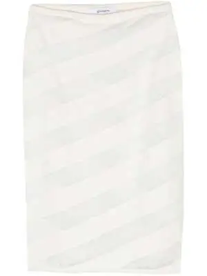 Gimaguas Zebara Semi-sheer Panel Skirt - White