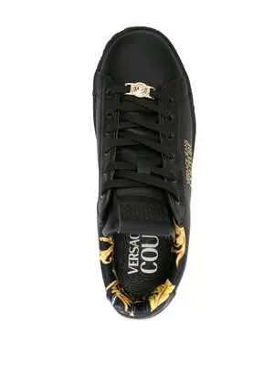 Versace Court 88 Leather Sneakers - Black