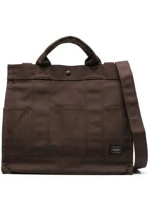 PORTER-YOSHIDA & CO Smoky Logo-patch Tote Bag