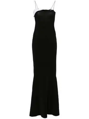 Jacquemus Aro Draped Maxi Dress - Black