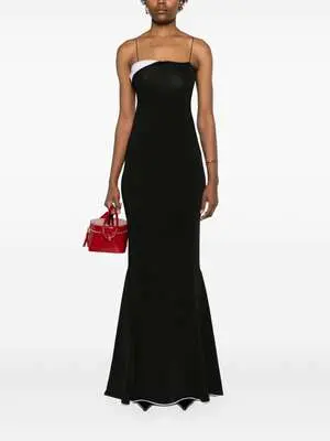 Jacquemus Aro Draped Maxi Dress - Black