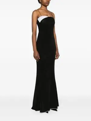 Jacquemus Aro Draped Maxi Dress - Black