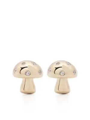 Adina Reyter 14kt Yellow Mushroom Diamond Stud Earrings - Gold