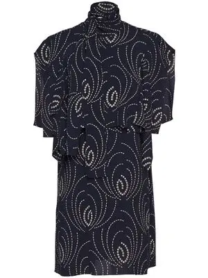 Prada Abstract-print Layered Minidress