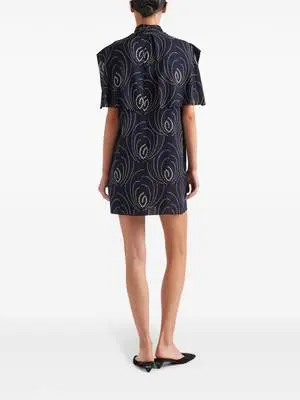 Prada Abstract-print Layered Minidress