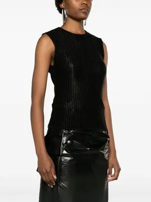 Alexander McQueen Metallic-threading Knitted Tank Top