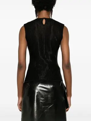 Alexander McQueen Metallic-threading Knitted Tank Top