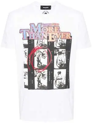Dsquared2 Photograph-print Cotton T-shirt - White