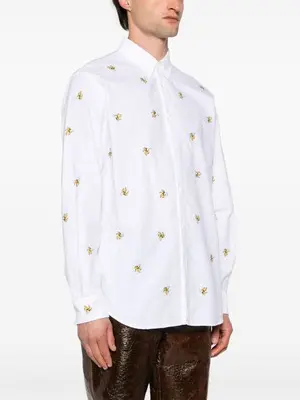 Dsquared2 Fruit-embroidered Cotton Shirt