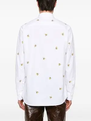 Dsquared2 Fruit-embroidered Cotton Shirt