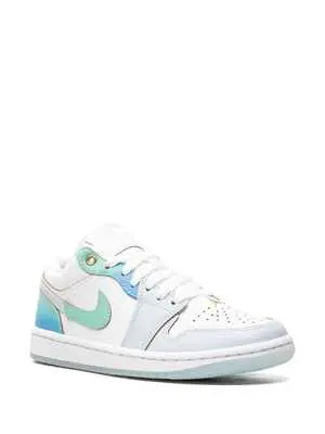 JORDAN Air 1 Low Emerald Rise Sneakers - White