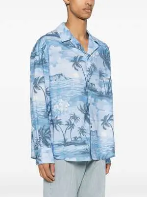 Palm Angels Sunset-print Bowling Shirt