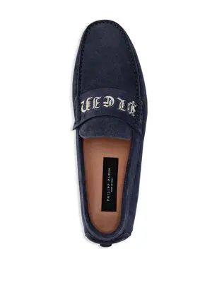 Philipp Plein Gothic Plein Suede Moccasins