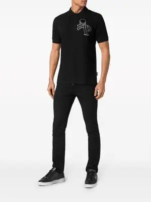 Philipp Plein Crystal-embellished Cotton Polo Shirt