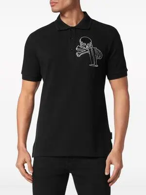 Philipp Plein Crystal-embellished Cotton Polo Shirt