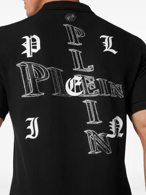 Philipp Plein Crystal-embellished Cotton Polo Shirt
