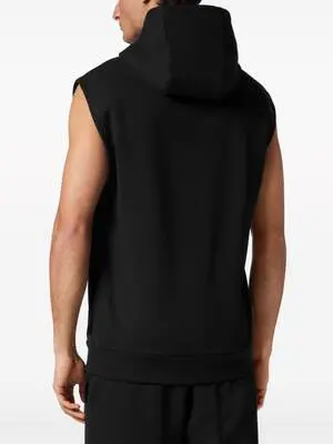 PLEIN SPORT Tiger-print Sleeveless Hoodie