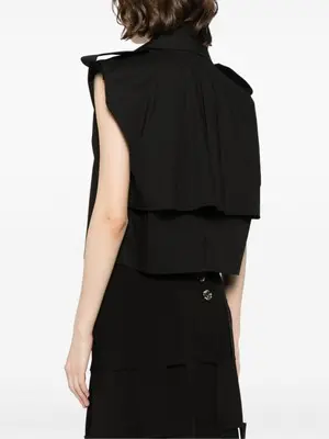 JNBY Trench-style Cotton Vest - Black