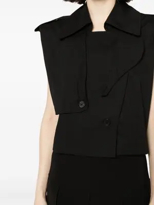 JNBY Trench-style Cotton Vest - Black