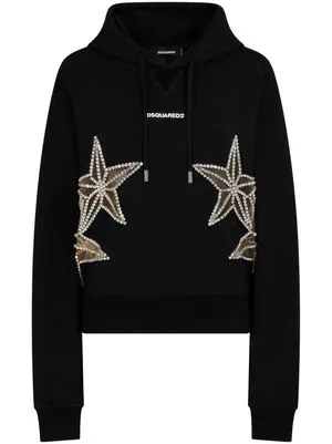 Dsquared2 Star-embellished Cotton Hoodie