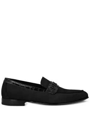 Philipp Plein Crocodile-effect Leather Loafers