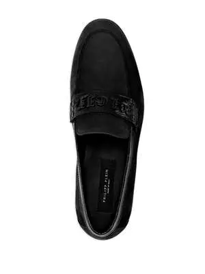 Philipp Plein Crocodile-effect Leather Loafers
