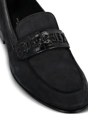 Philipp Plein Crocodile-effect Leather Loafers