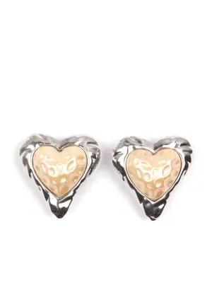 JULIETTA Heart Clip-on Earrings - Silver